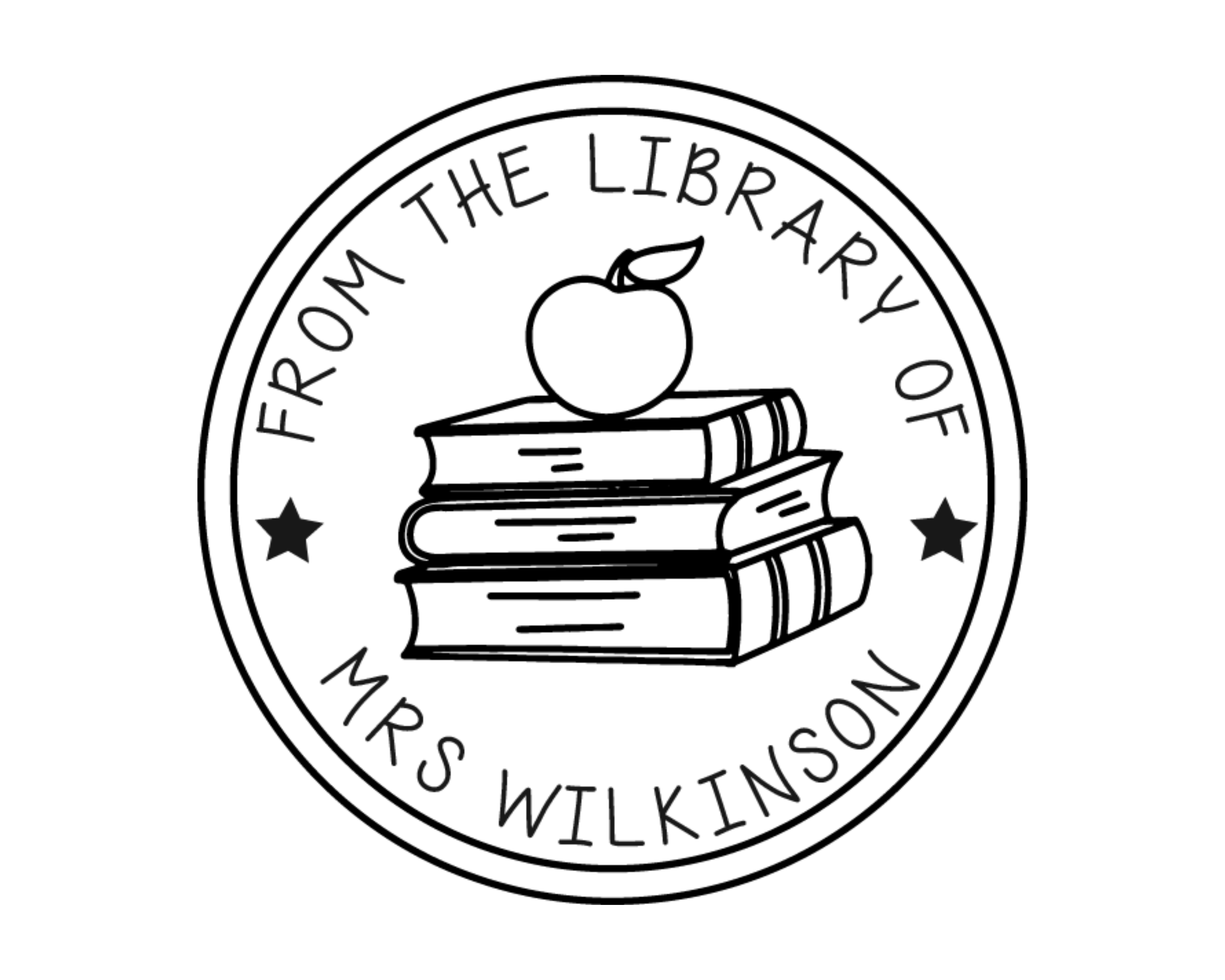 Personalized Book Self Inking - TLSTACKED – Pickled Stamps
